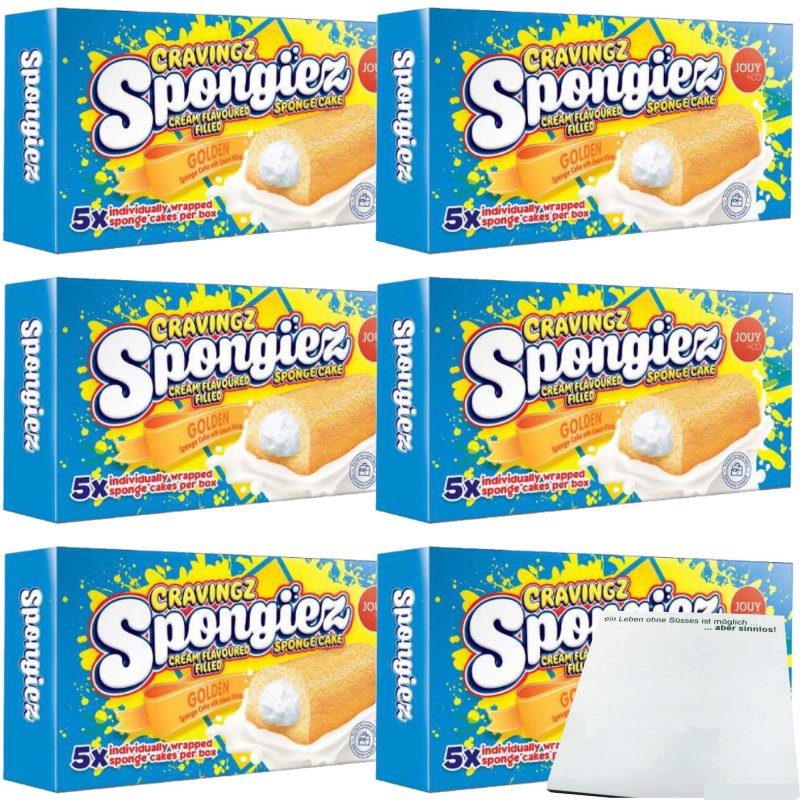 Jouy&Co Cravingz Spongiez Goldene Biskuit-Snacks gefüllt mit Vanillec