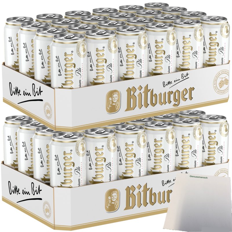 Bitburger Premium Pils Vol. 4,8 % 48er Pack (48x0,5L Dose) Einweg-Pfa