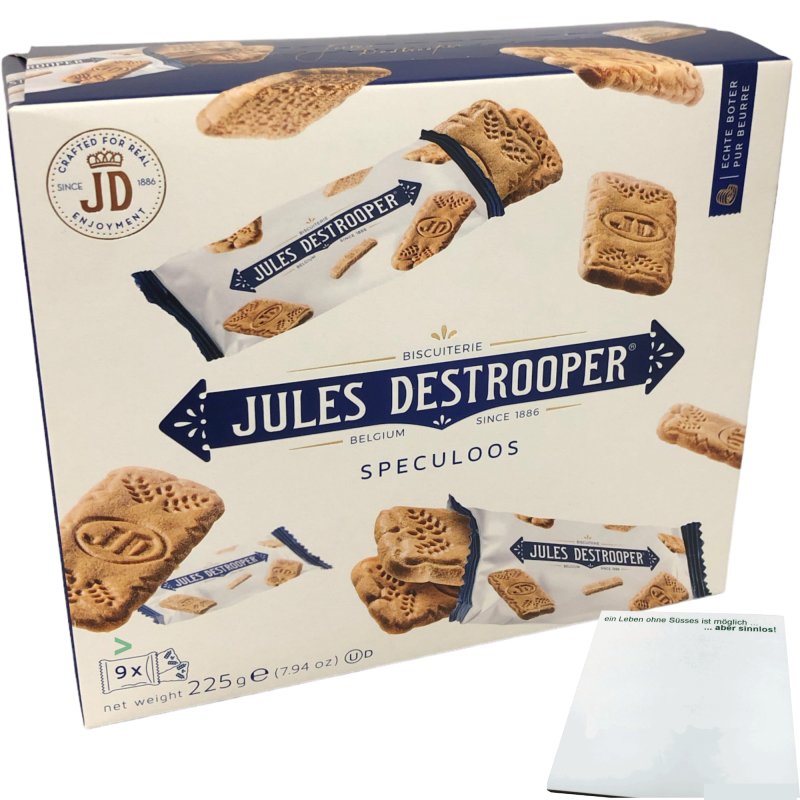 Jules Destrooper Speculoos Kekse mit echter Butter (225g Packung) + u