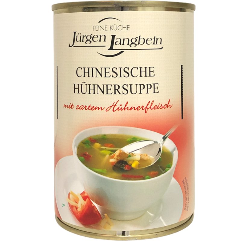 Jürgen Langbein Chinesische Hühnersuppe 6er Pack (6x400ml Dose) + usy