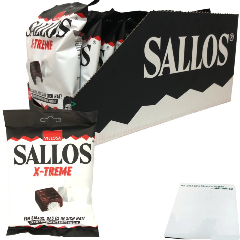 Sallos X Treme Hartkamellen mit Lakritz Salmiak Salz Füllung 15er Pac