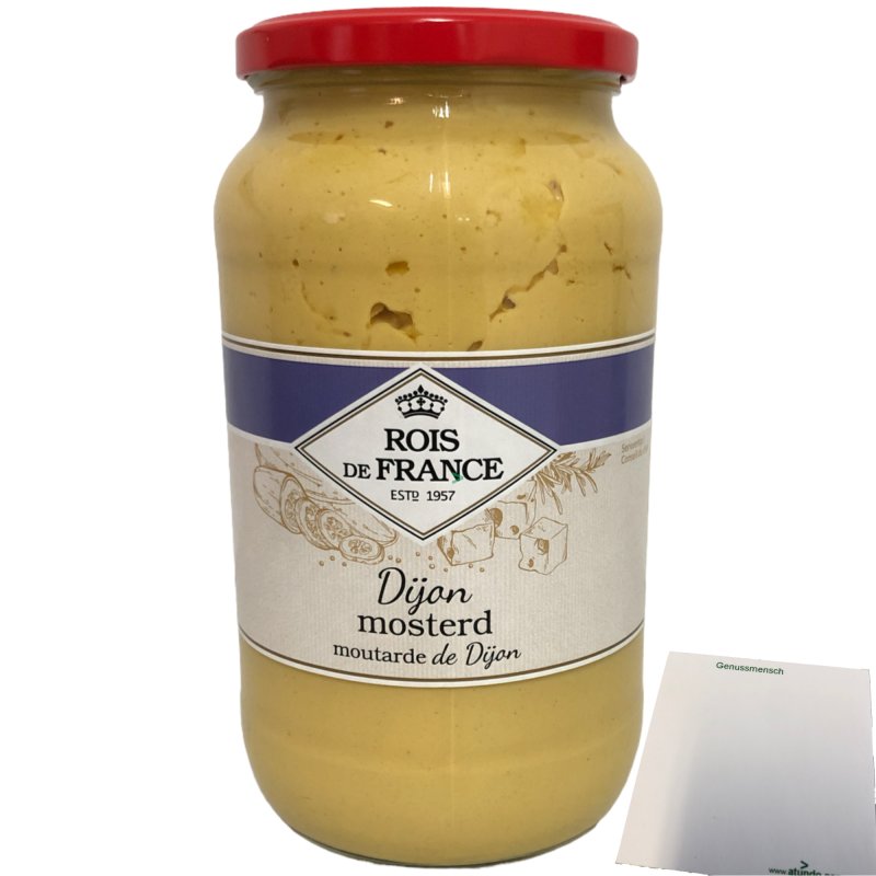 Rois de France Moutarde de Dijon Dijon Senf (1000g Glas) + usy Block