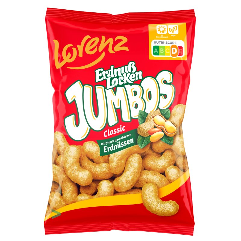 Lorenz Erdnußlocken Jumbos Classic XXL Erdnussflips Mais-Snack Erdnus
