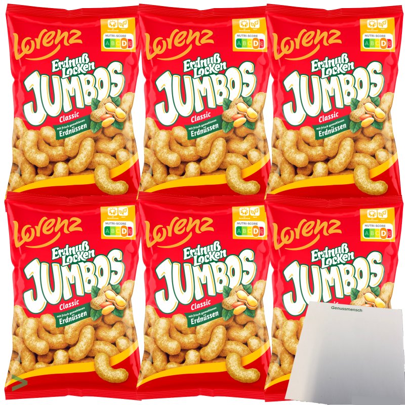 Lorenz Erdnußlocken Jumbos Classic XXL Erdnussflips Mais-Snack Erdnus