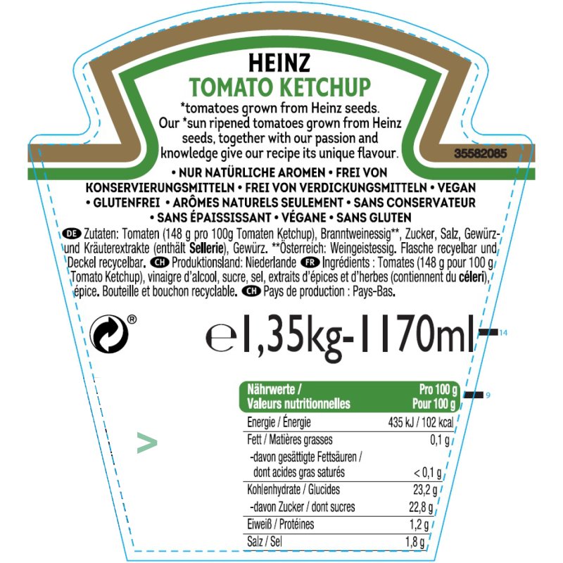 Heinz Tomato Ketchup (1,17l Flasche)