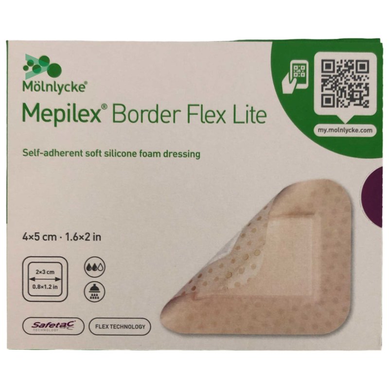 Mölnlycke Mepilex Border Flex Lite selbsthaftender Schaumverband 4x5
