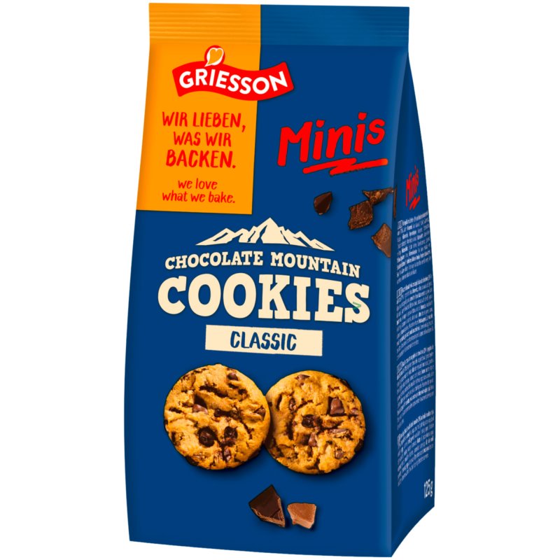 Griesson Minis Chocolate Mountain Cookies (125g Beutel) MHD 01.01.202
