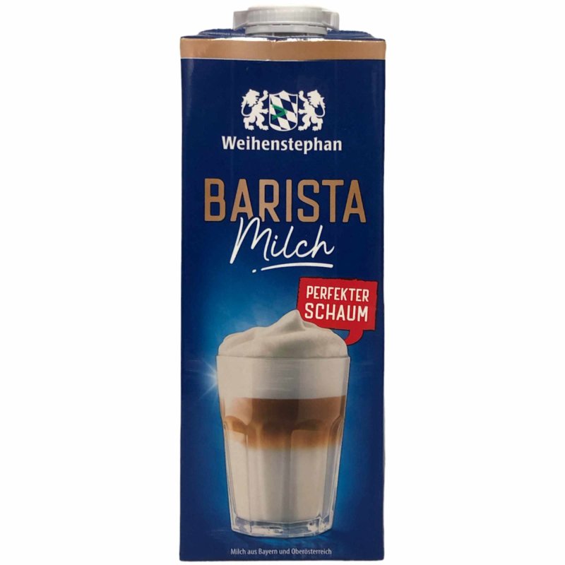 Weihenstephan Barista Milch 3% Fett für perfekten Milchschaum lang an