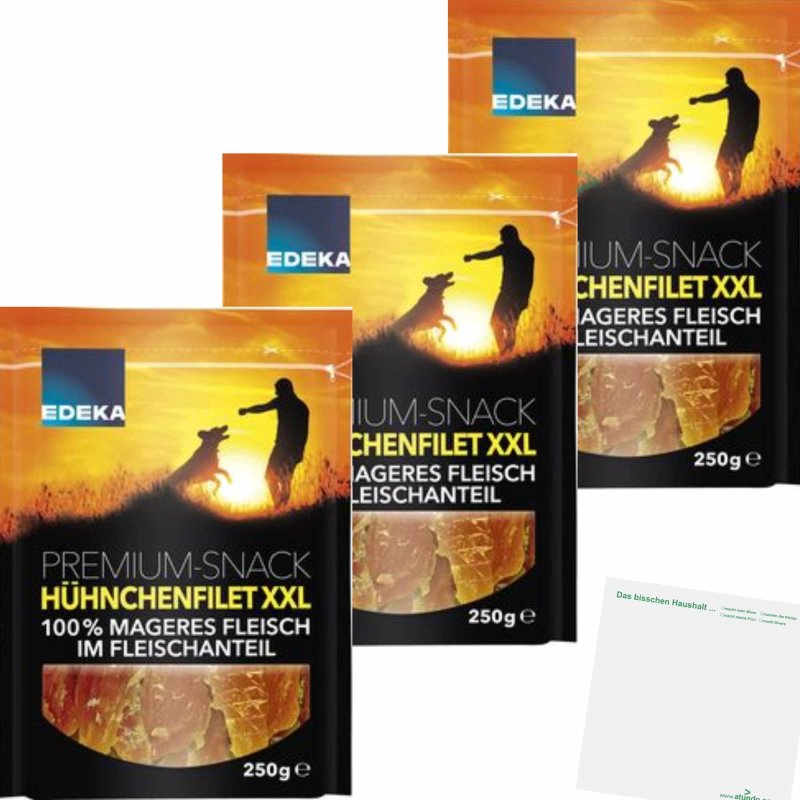Edeka Premiumsnack Hühnchenfilet XXL 3er Pack (3x250g Packung) + usy
