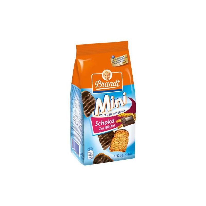 Brandt Mini-Zwieback Schoko Zartbitter, 125g
