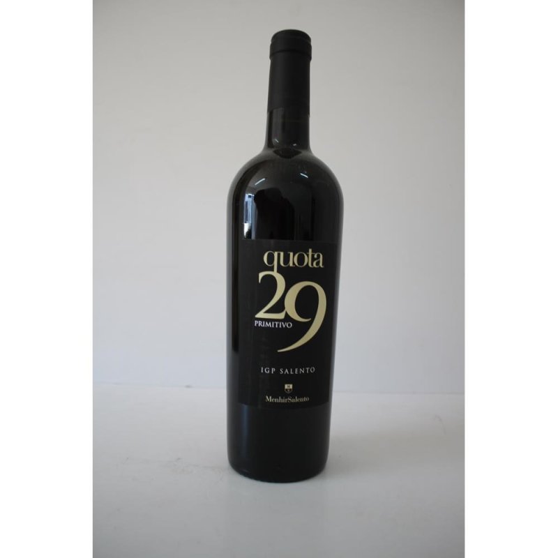 Quota 29 Primitivo Salento Menhir italienischer Rotwein 14% vol. (0,7