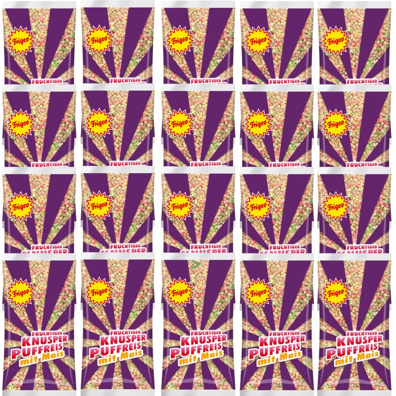 Frigeo Knusper-Puffreis VPE (20x80g Packung)