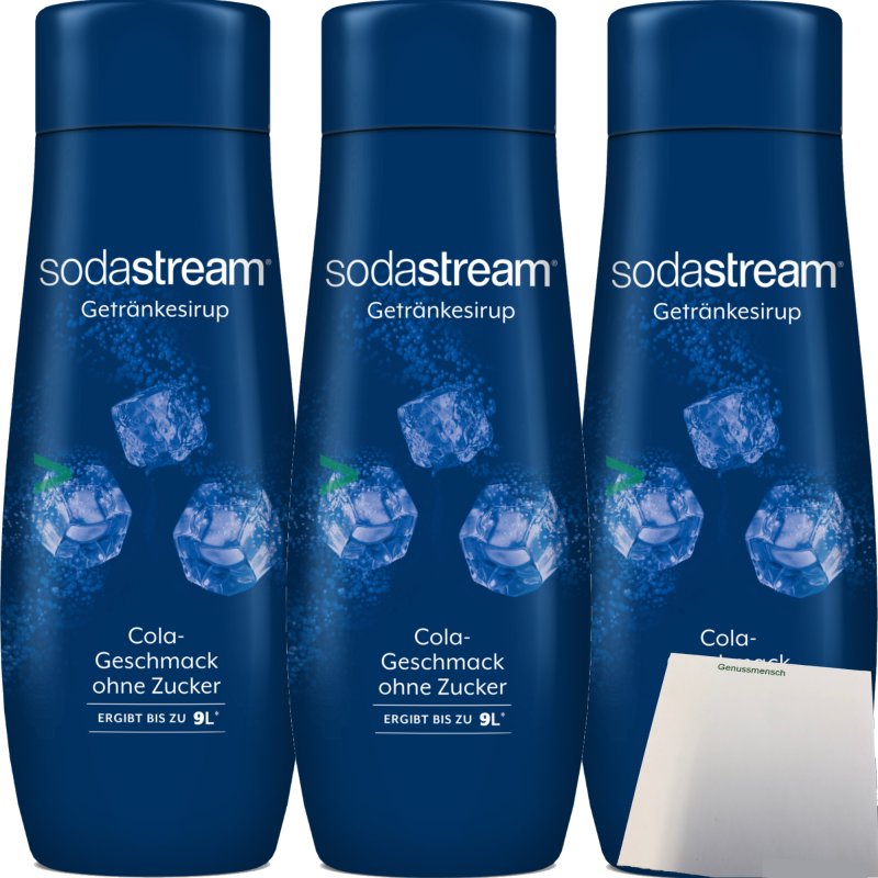 SodaStream Sirup Cola-Geschmack ohne Zucker 3er Pack (3x440ml Flasche