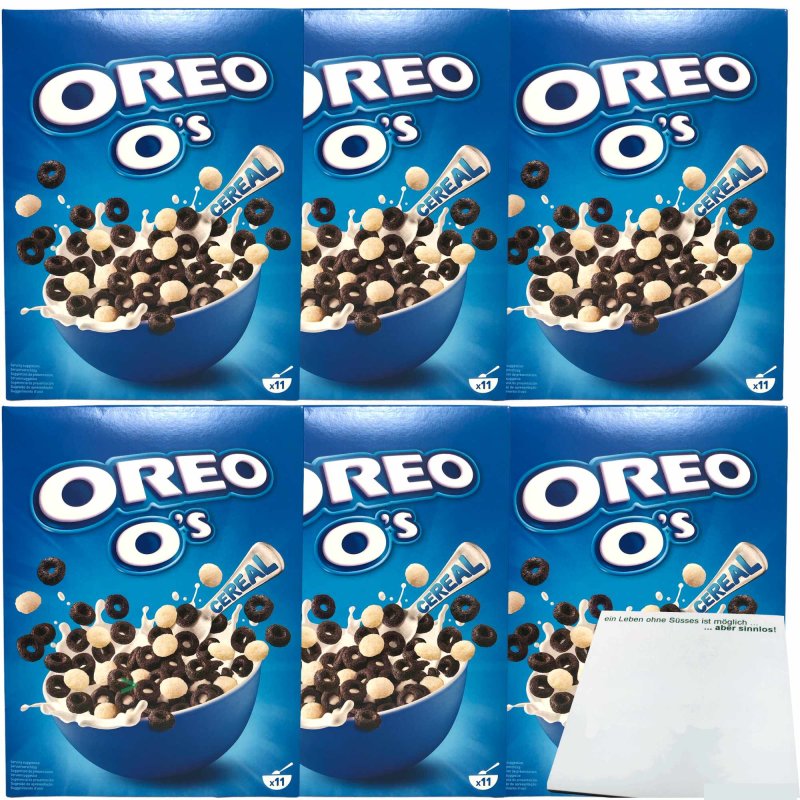 Oreo O's Cereal Knusperfrühstück 6er Pack (6x350g Packung) + usy Bloc