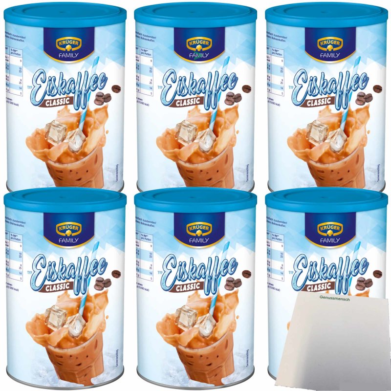 Krüger Family Eiskaffee Classic 6er Pack (6x275g Dose) + usy Block