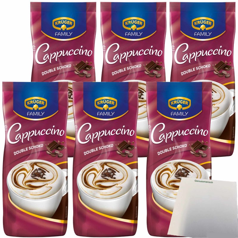 Krüger Family Cappuccino Double Choco 6er Pack (6x500g Beutel) + usy
