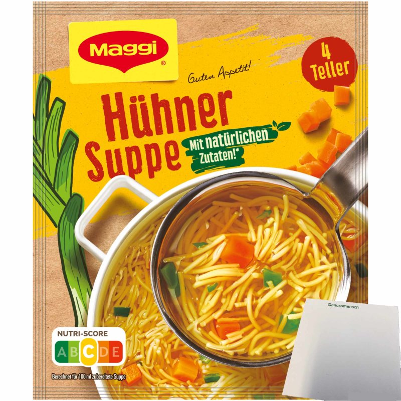 Maggi Guten Appetit Hühner Suppe mit Nudeln (1x60g Tüte ergibt 1x1 Li