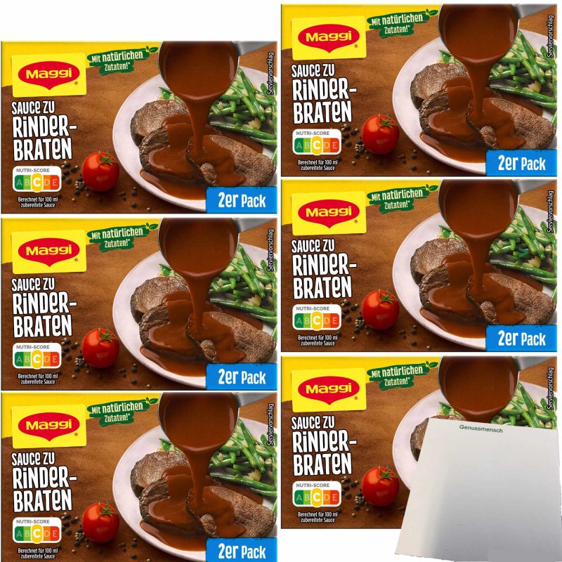 Maggi Sauce zu Rinderbraten ergibt 12x250ml (6x58g Multipack) + usy B