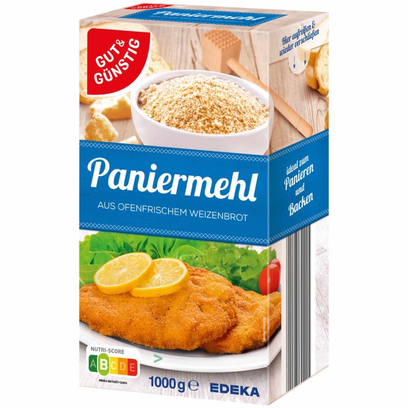 Gut&Günstig Paniermehl aus ofenfrischem Weizenbrot (1000g Packung)