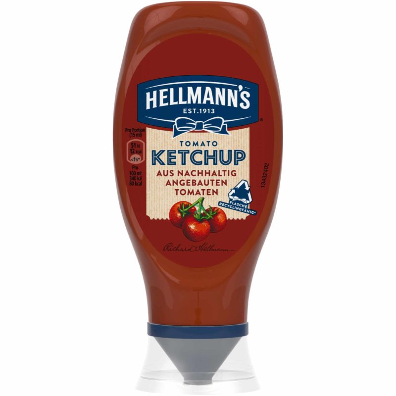 Hellmann's Tomatenketchup fruchtiger Ketchup vegan (430ml Flasche)