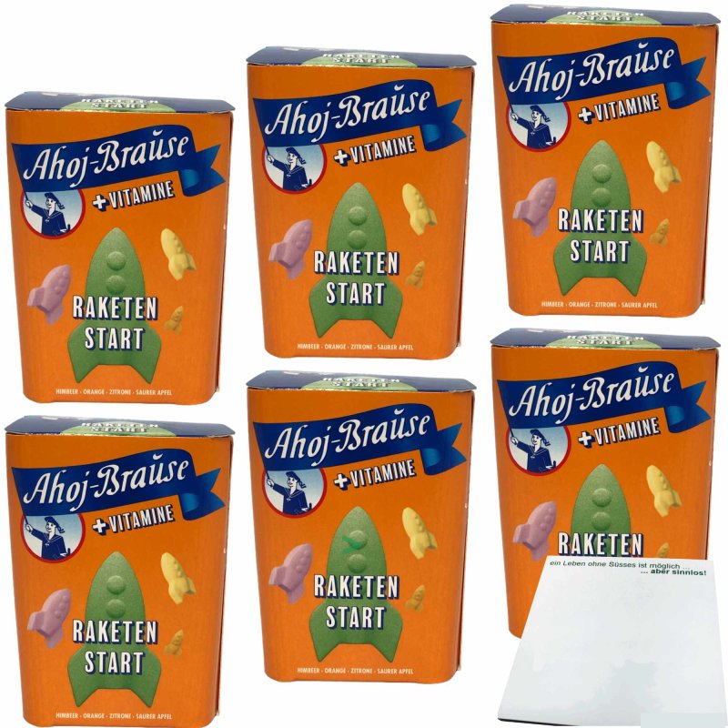 Frigeo Ahoj Raketenstart Box prickelnde Brause-Bonbons 6er Pack (6x12