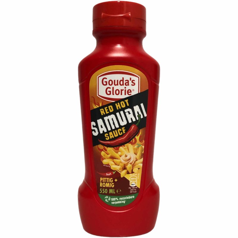 Gouda's Glorie Red Hot Samurai Sauce 550ml Flasche