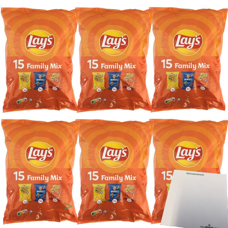 Lay's 15 Family Mix Chips 3 verschiedene Sorten 6er Pack (6x315g Beut