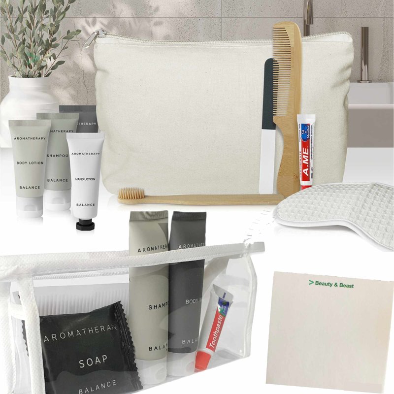 Logo Issimo Übernachtungsset Bundle Basic & Organic, 2x Kosmetiktasch
