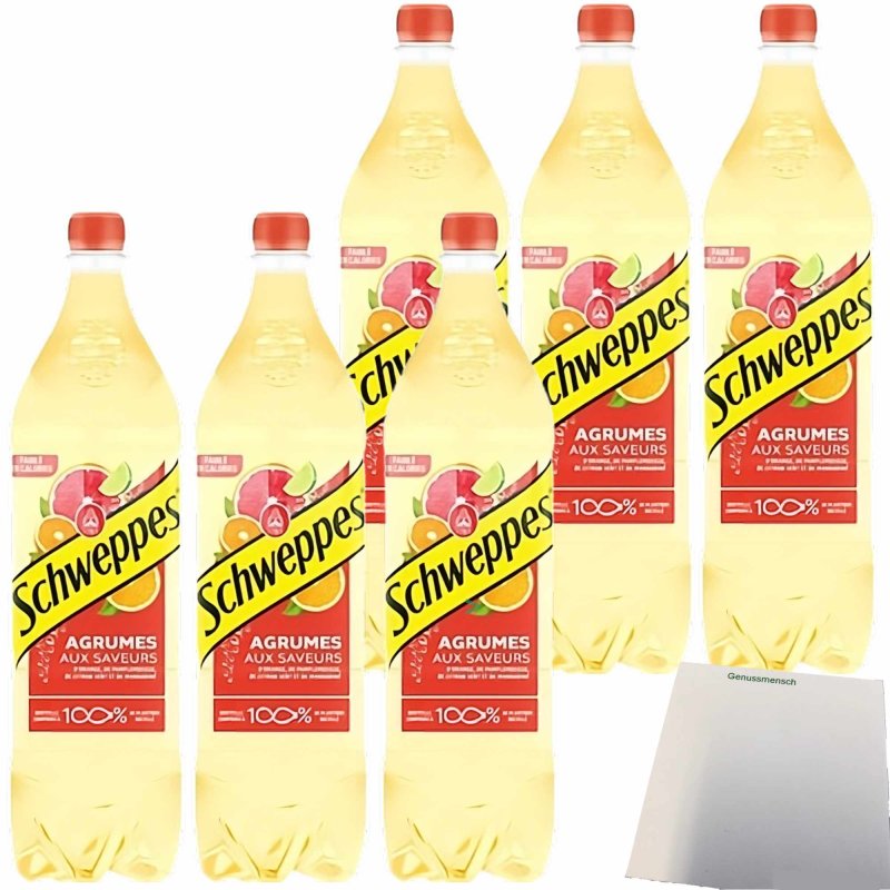 Schweppes Agrum Limonade mit dem Geschmack von Zitrusfrüchten 6er Pac