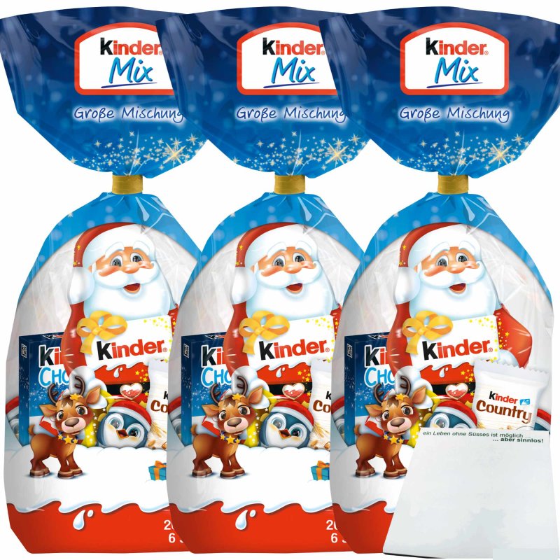 Ferrero Kinder Mix Große Mischung 3er Pack (3x201g Packung) + usy Blo