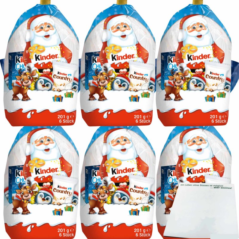 Ferrero Kinder Mix Große Mischung 6er Pack (6x201g Packung) + usy Blo