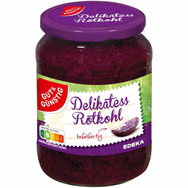 Gut&Günstig Delikatess-Rotkohl tafelfertig erntefrisch verarbeitet (6