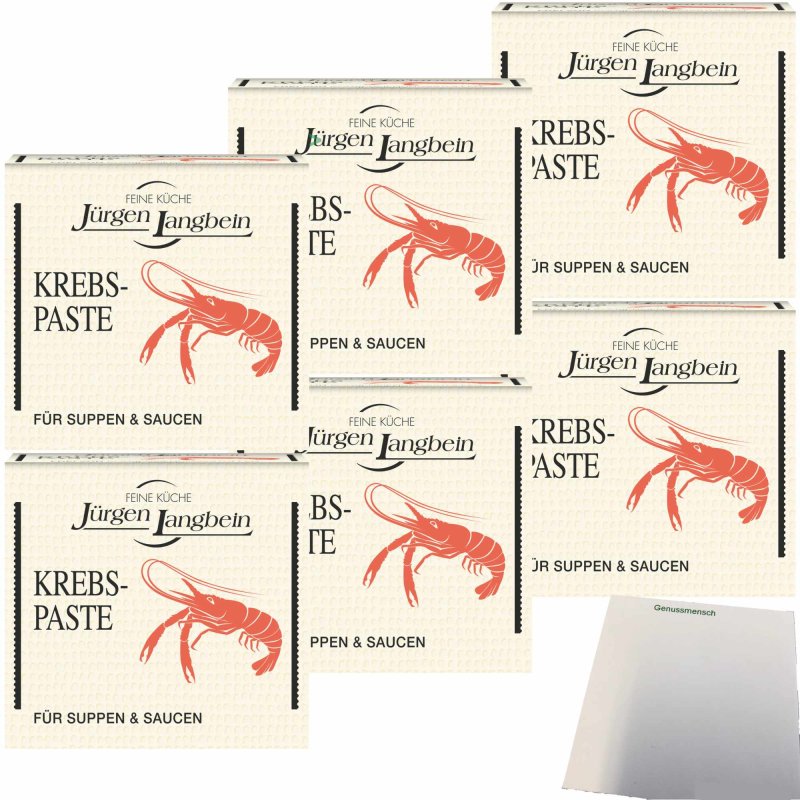 Jürgen Langbein Krebs-Suppen-Paste 6er Pack (6x50g Würfel) + usy Bloc