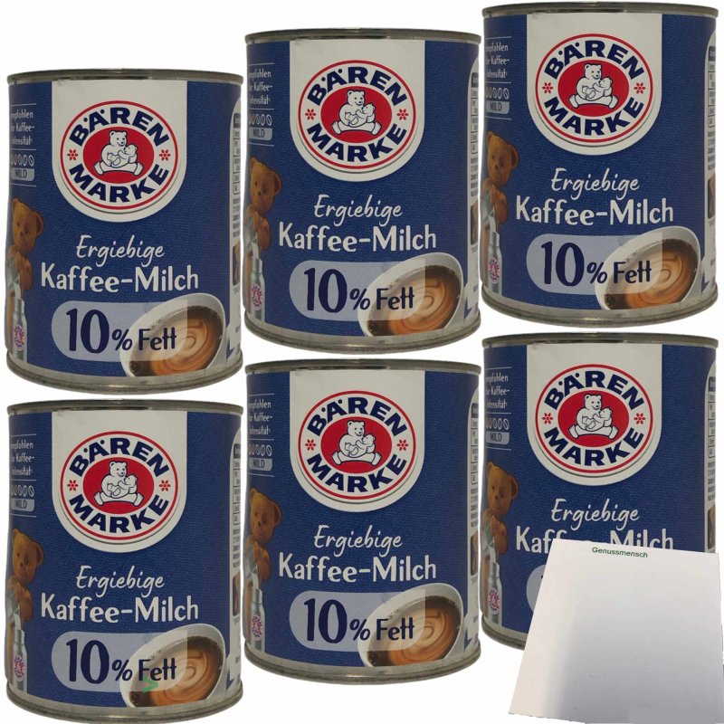 Bärenmarke Die Ergiebige 10% Fett Ergibige Kaffee-Milch Kondensmilch