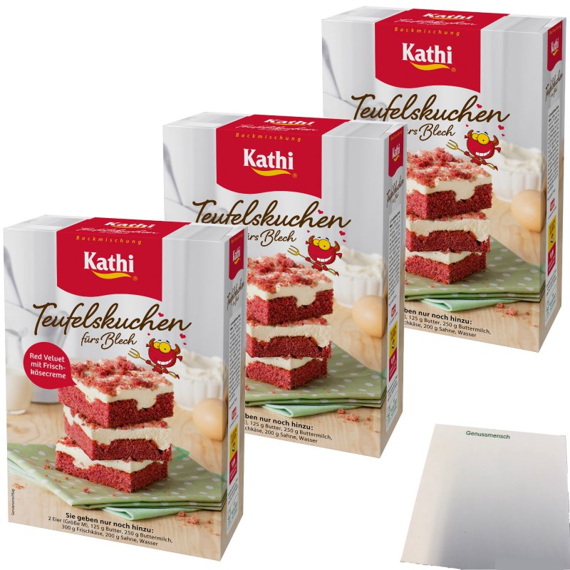 Kathi Backmischung für Teufelskuchen vom Blech 3er Pack (3x685g Packu