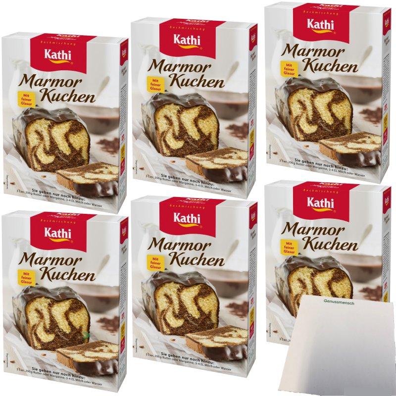 Kathi Backmischung für Marmorkuchen 6er Pack (6x450g Packung) + usy B