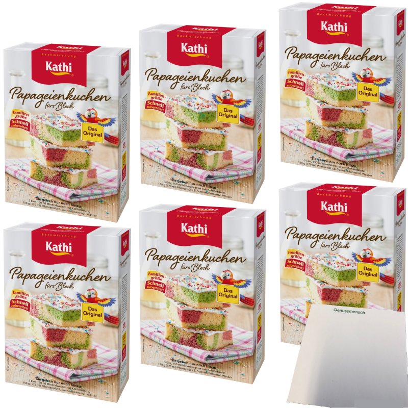 Kathi Backmischung Papageienkuchen fürs Blech 6er Pack (6x840g Packun