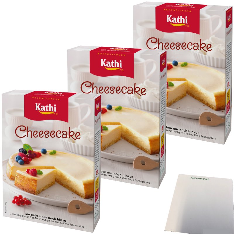 Kathi Backmischung Cheesecake Käsekuchen 3er Pack (3x420g Packung)