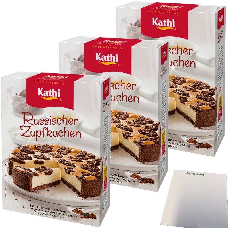 Kathi Backmischung für Russischer Zupfkuchen 3er Pack (3x610g Packung