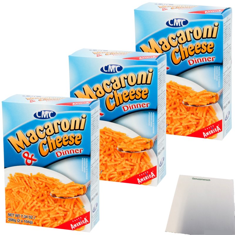 CMC Macaroni & Cheese Dinner taste America 3er Pack (3x208g Packung)