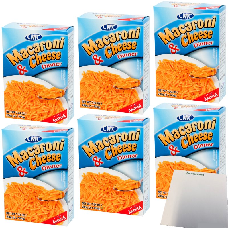 CMC Macaroni & Cheese Dinner taste America 6er Pack (6x208g Packung)