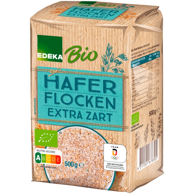 Edeka BIO Haferflocken extra zart (500g Packung)