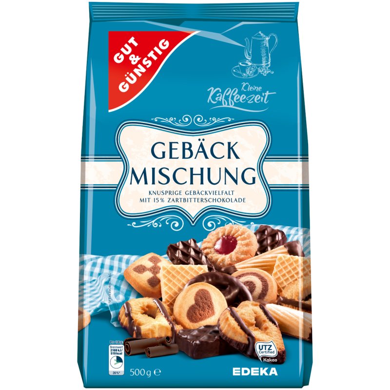 Gut&Günstig Gebäckmischung mit 6 ausgewählte Gebäckspezialitäten (500