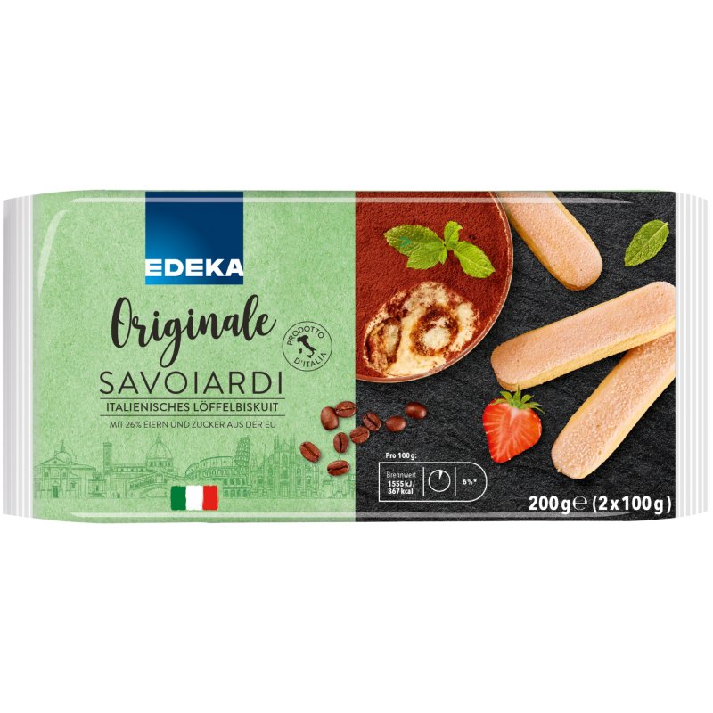 Edeka Löffelbiskuit das Original aus Italien mit Zuckerkruste (200g P