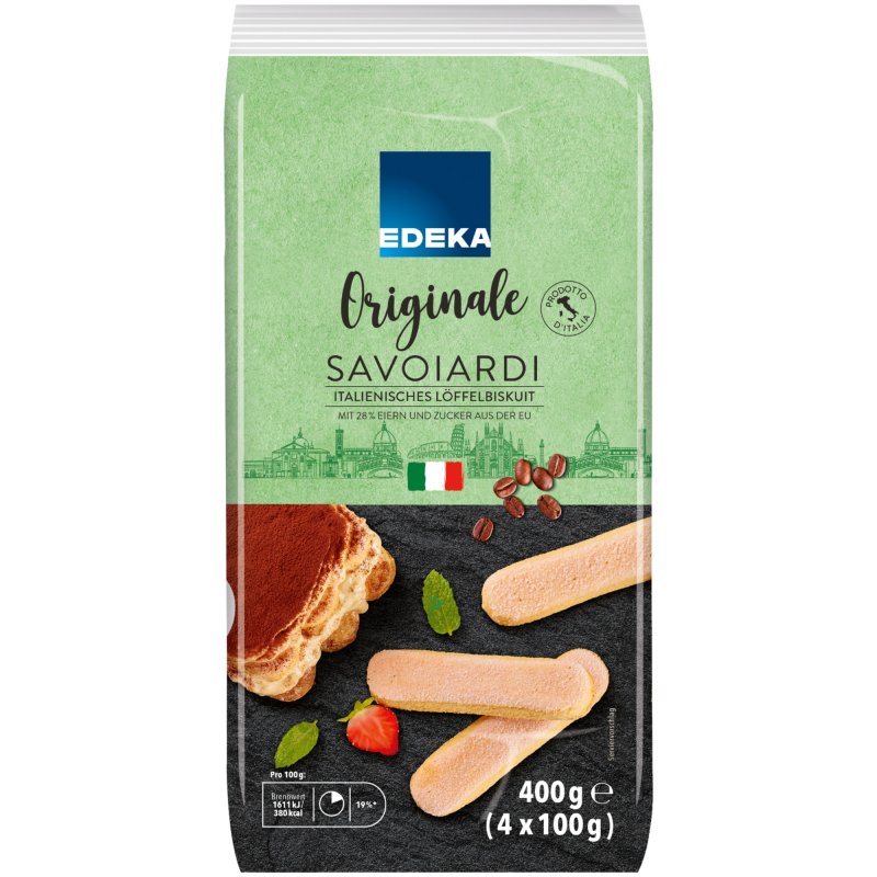 Edeka Löffelbiskuit das Original aus Italien mit Zuckerkruste (400g P