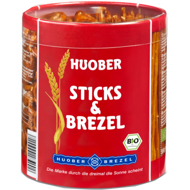 Huober Bio Salz Sticks&Brezel Salz-Laugen-Gebäcke (300g Dose)