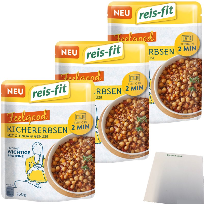 Reis-Fit Feelgood Kichererbsen Quinoa und Gemüse 3er Pack (3x250g Pac