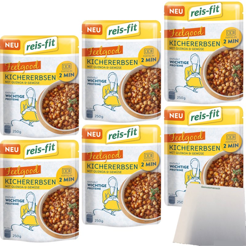 Reis-Fit Feelgood Kichererbsen Quinoa und Gemüse 6er Pack (6x250g Pac