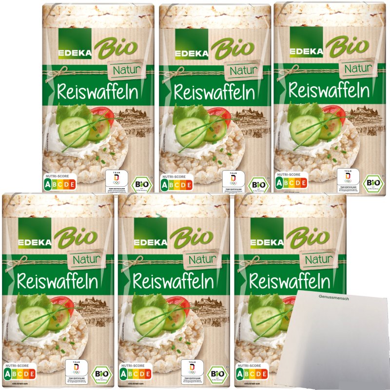 Edeka Bio Reiswaffeln natur ungesalzen mit Sesam verfeinert 6er Pack