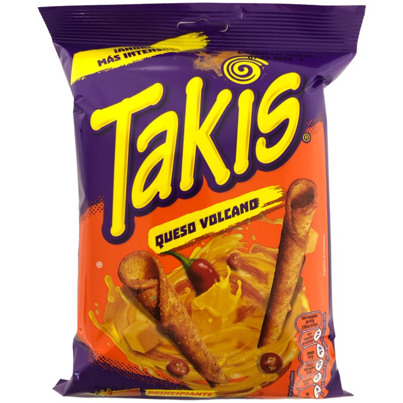 Takis Queso Volcano gerollte Maischips mit Chili-Käse-Geschmack (140g